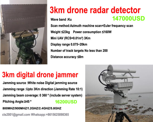 5000m UAV GPS GLONASS Spoofing System With Radar – Drone Jammer Anti ...