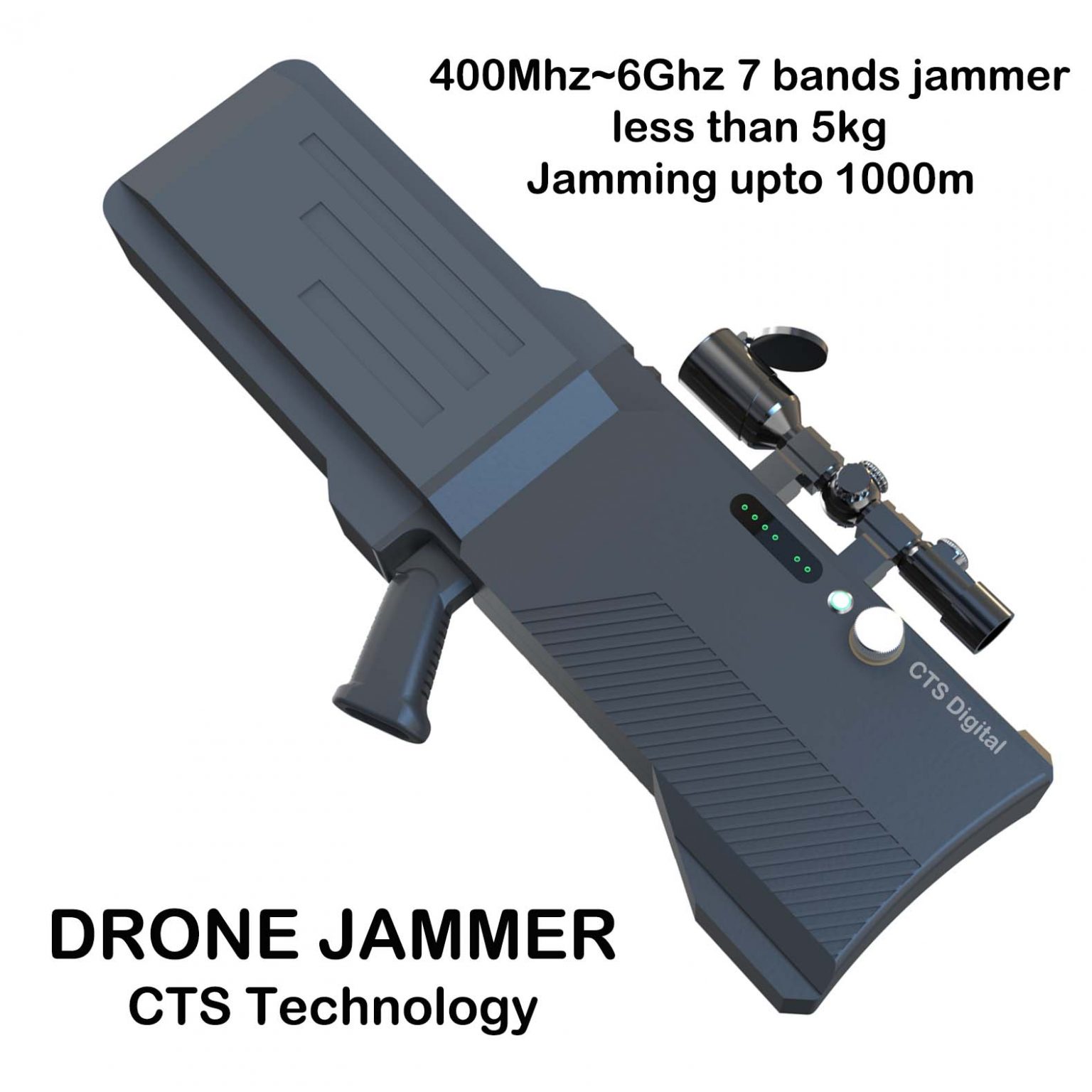 Long range Hand-held Drone jammer 400mhz-6Ghz For 2000M – Drone Jammer ...